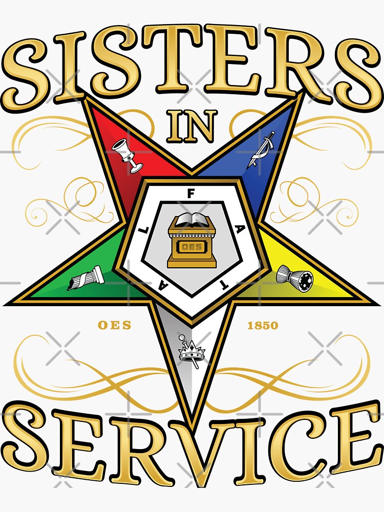 "OES Sisters In Service Order of the Eastern Star" Sticker for Sale by ...