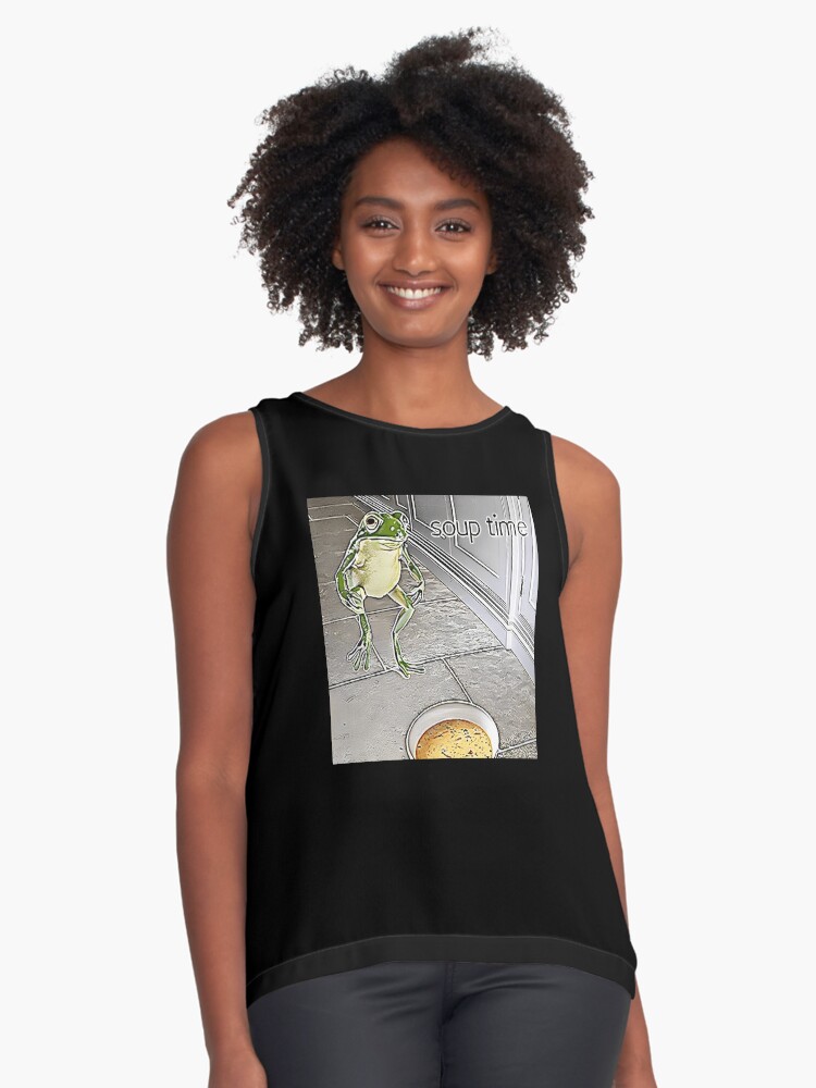 "Soup Time Frog Funny Meme (I Love Soup)" Sticker for Sale by ...