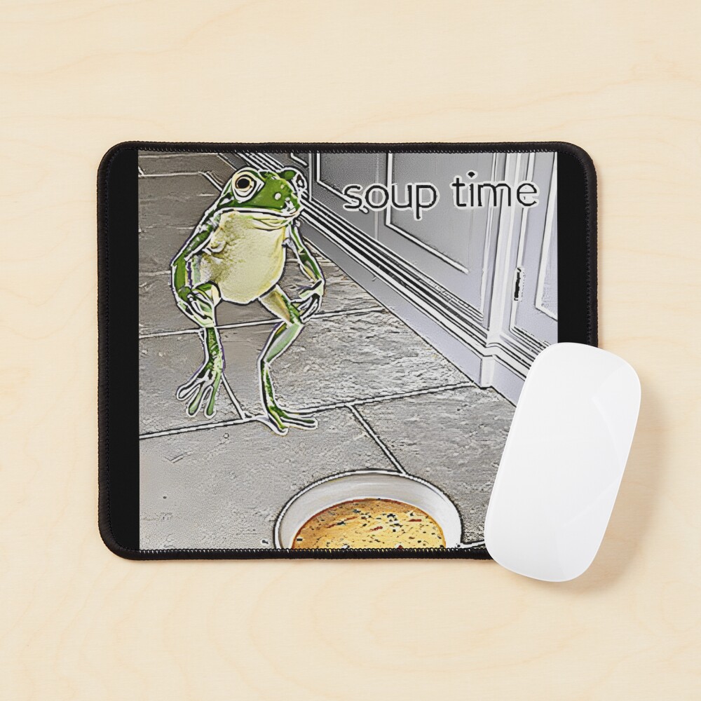 "Soup Time Frog Funny Meme (I Love Soup)" Sticker for Sale by ...