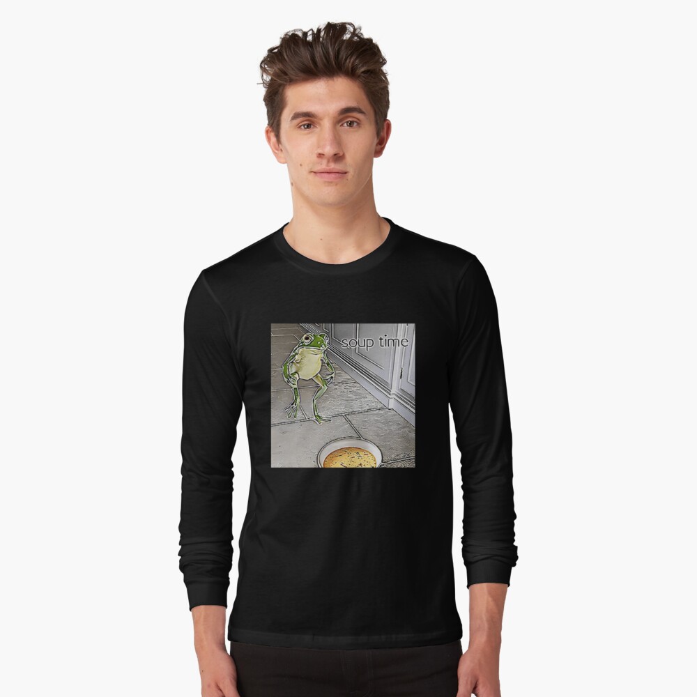 "Soup Time Frog Funny Meme (I Love Soup)" Sticker for Sale by ...