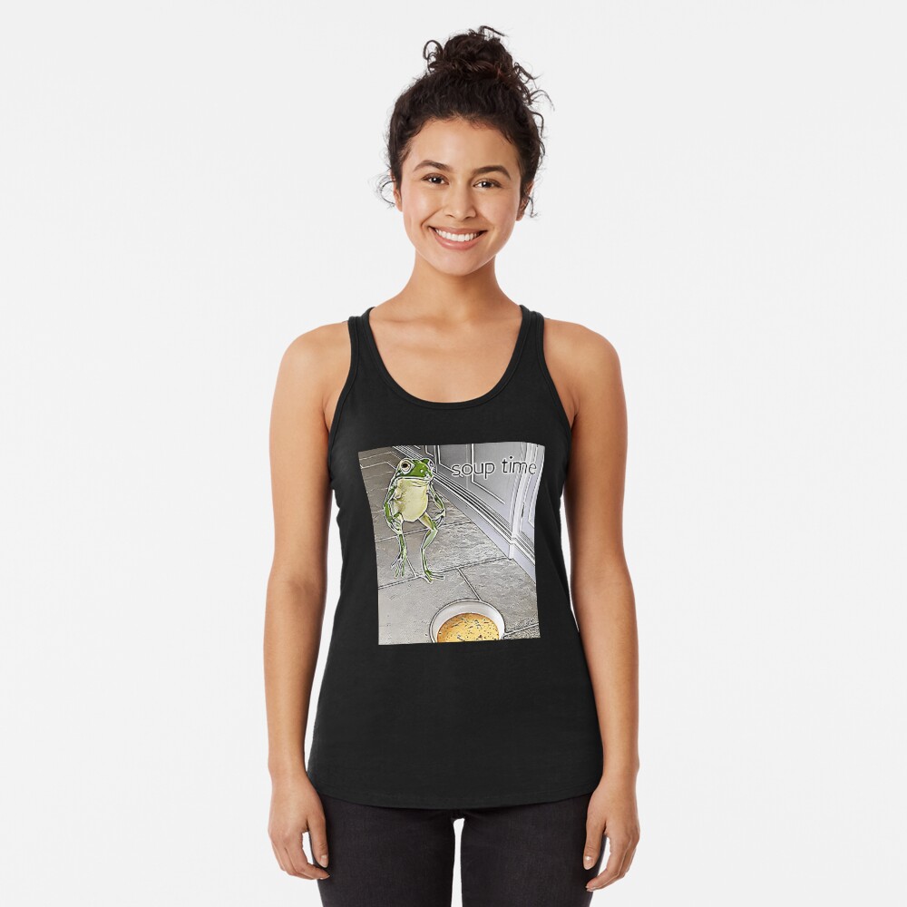 "Soup Time Frog Funny Meme (I Love Soup)" Sticker for Sale by ...