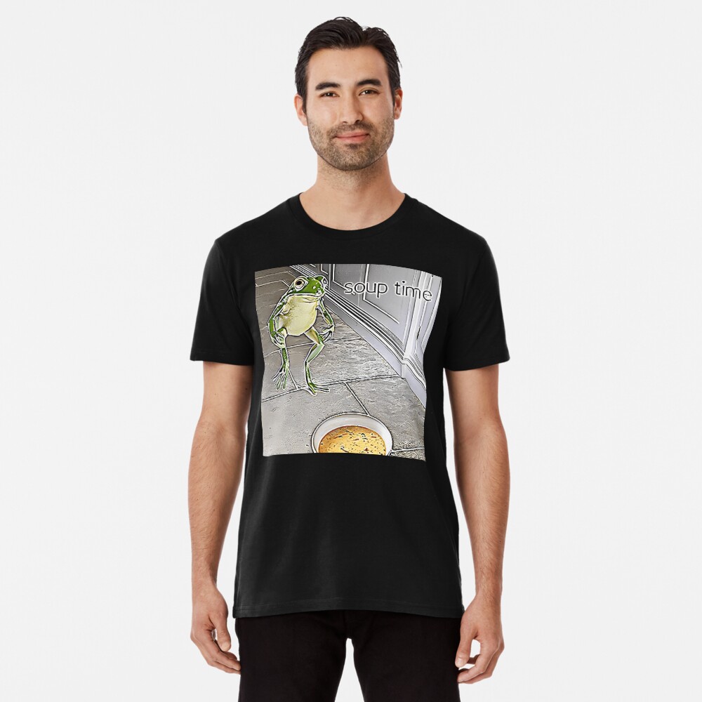 "Soup Time Frog Funny Meme (I Love Soup)" Sticker for Sale by ...