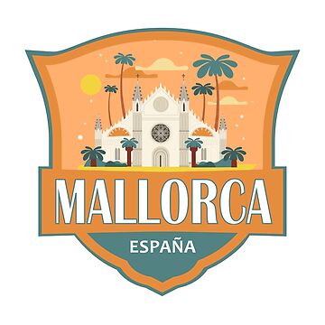 "Mallorca Spain Travel Retro Badge" Sticker for Sale by KrisSidDesigns ...