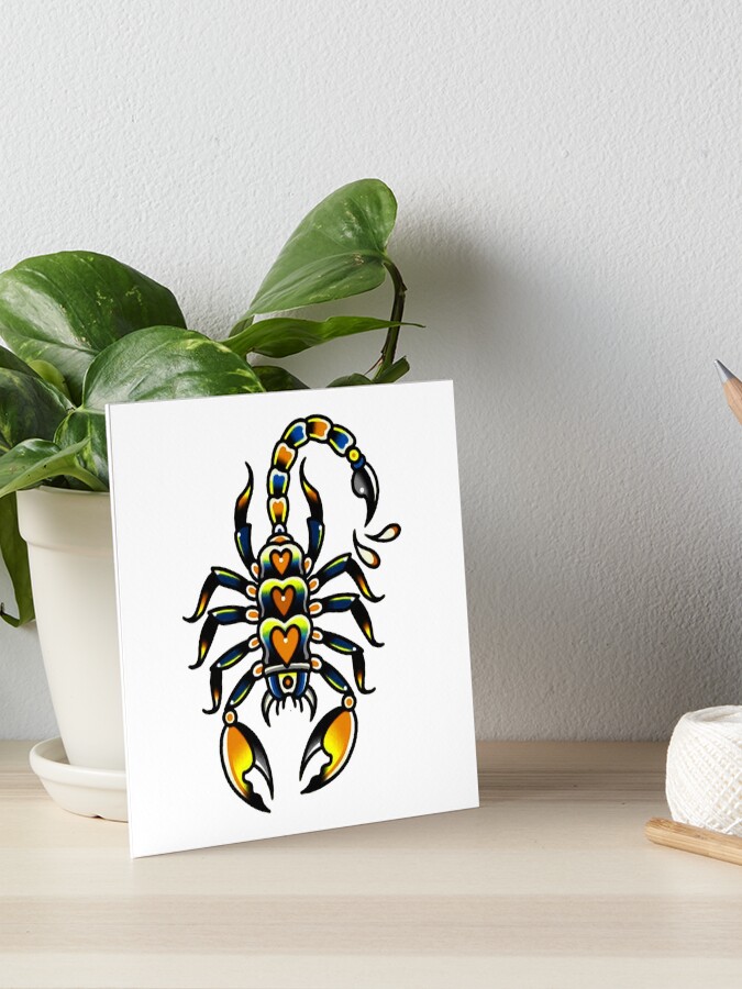 Traditional scorpion tattoo flash - Bronctattooaus.com