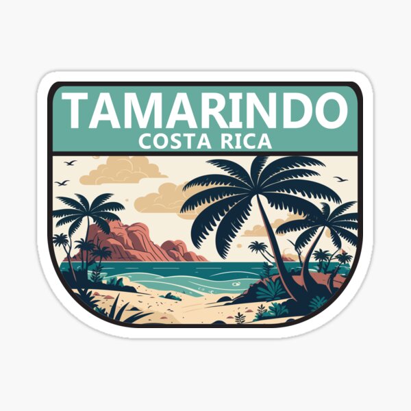 "Tamarindo Costa Rica Retro Emblem" Sticker for Sale by KrisSidDesigns ...