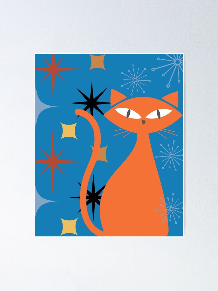 "mid century modern, atomic cats, atomic cat, 1950’s, kitty, popular ...