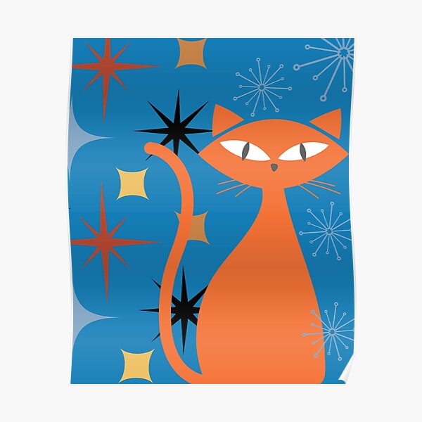 "mid century modern, atomic cats, atomic cat, 1950’s, kitty, popular ...