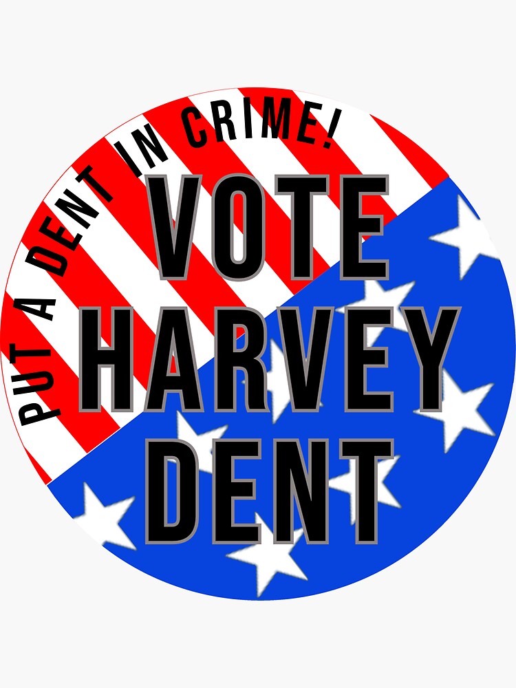 "Vote Harvey Sticker or Badge" Sticker for Sale by hattiebatrainbo ...
