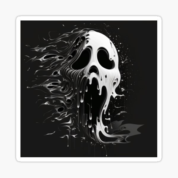 "Melted Ghostface " Sticker for Sale by Ozery | Redbubble
