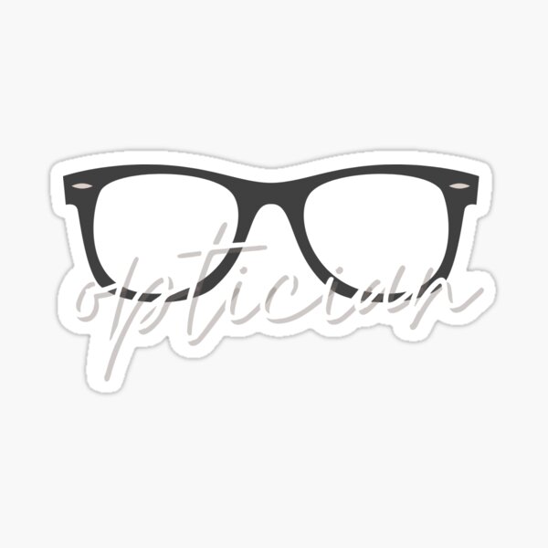 "Glasses and Optician" Sticker for Sale by OpticianNow | Redbubble