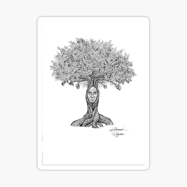 "A Tree with Fruit and Gossip, Both Equally Juicy" Sticker for Sale by ...
