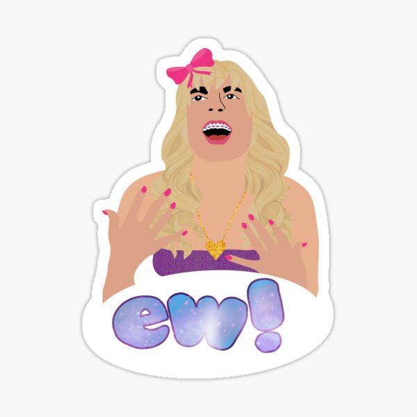 "Ew - Jimmy Fallon as Sara" Sticker for Sale by rachaelthegreat | Redbubble
