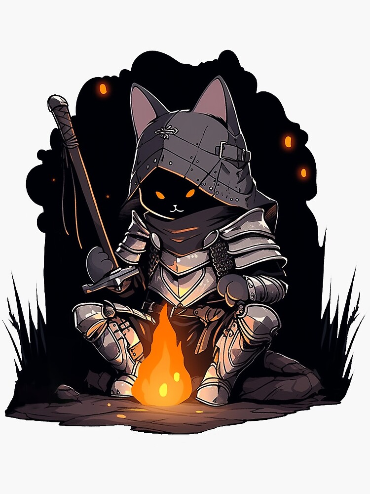 "RPG Cat (Black)" Sticker for Sale by gnarlax | Redbubble