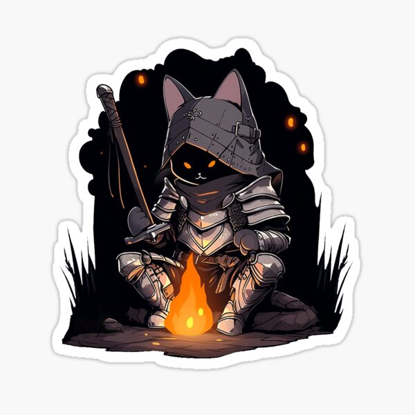 "RPG Cat (Black)" Sticker for Sale by gnarlax | Redbubble