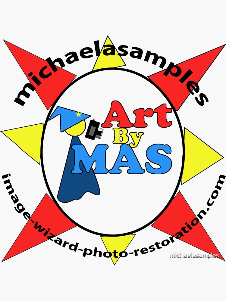 "Art By MAS" Sticker for Sale by michaelasamples | Redbubble