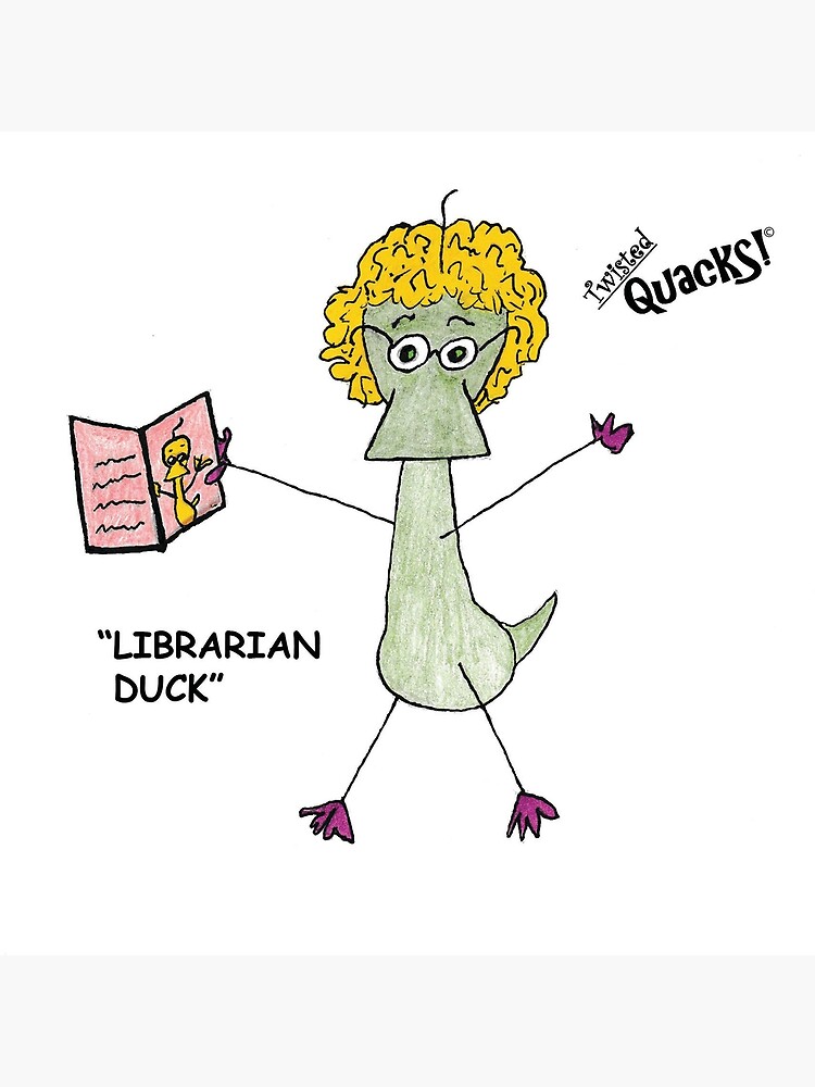 "Librarian Duck" Poster for Sale by mbrookep | Redbubble