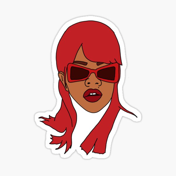 "Lil Kim crush on you red" Sticker for Sale by 1900BADDEST | Redbubble