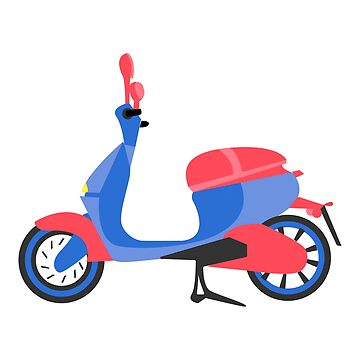 "Scooter, Scooty, Bike Cute Travel Sticker Design " Sticker for Sale by ...