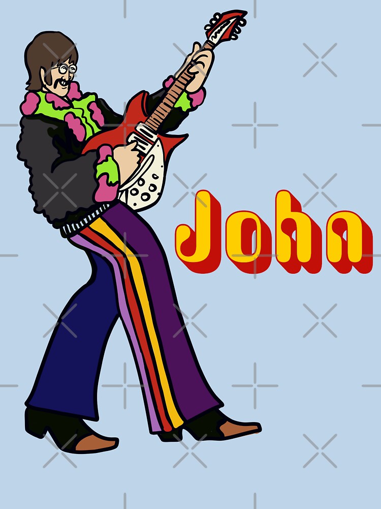 "John Lennon Yellow Submarine character plays guitar in Pepperland ...