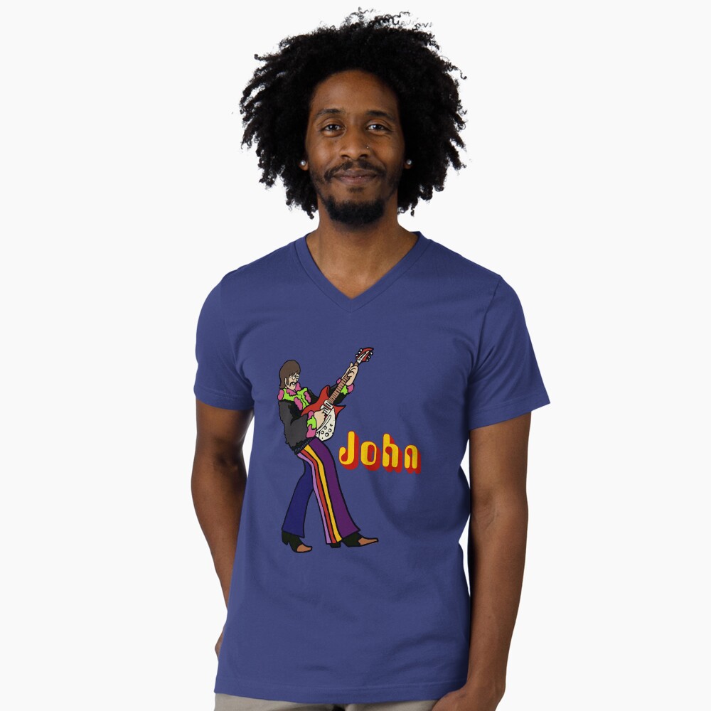 "John Lennon Yellow Submarine character plays guitar in Pepperland ...