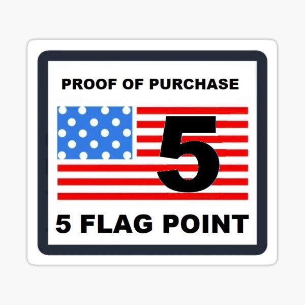 "5 Flag Points" Sticker for Sale by im4fs2u | Redbubble