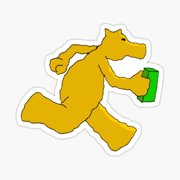 "Quasimoto with Green Brick" Sticker for Sale by Stickertopics | Redbubble