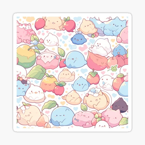 "Happy Rainbow Blobs" Sticker for Sale by ArtfulAda | Redbubble
