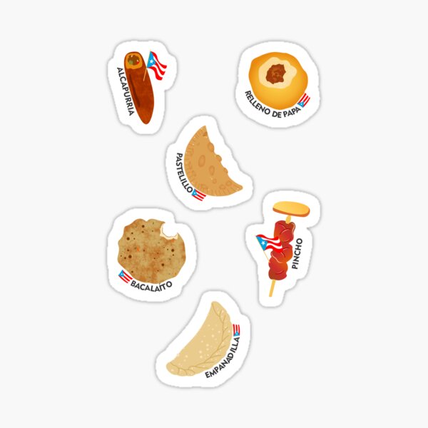 Pegatina con la obra «Frituras Comida Boricua Puerto Rico Pincho ...