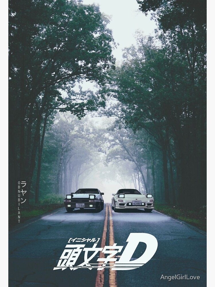 "Initial D" Sticker for Sale by AngelGirlLove | Redbubble