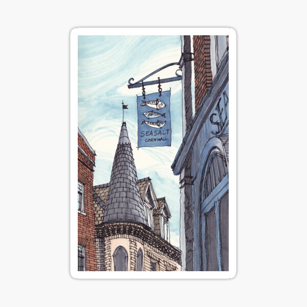 "Sketch of Cambridge cityscape - Urban sketch" Sticker for Sale by ...
