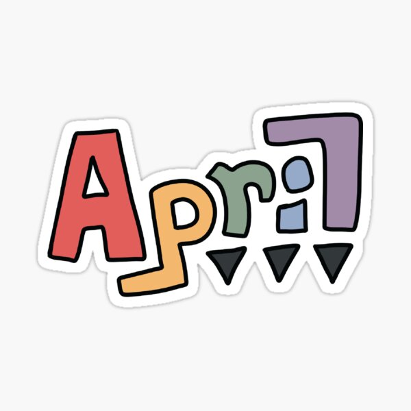 "April" Sticker for Sale by SharayahH | Redbubble