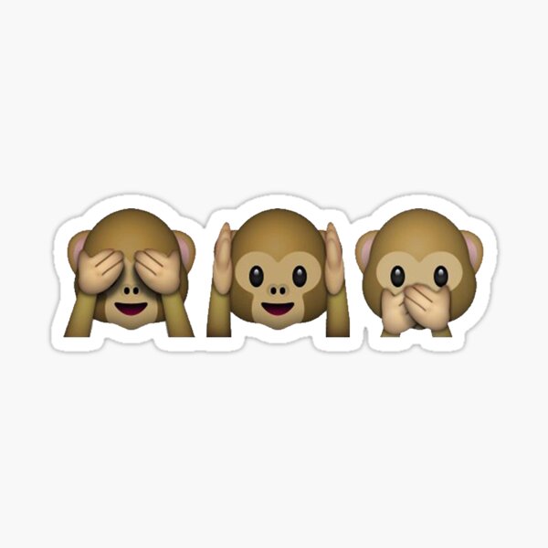 "3 emoji monkey" Sticker by TamirDesign | Redbubble