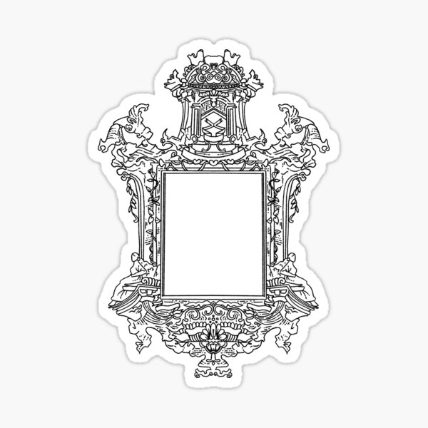 "Square Ornate Victorian frame" Sticker for Sale by ferndaughter ...