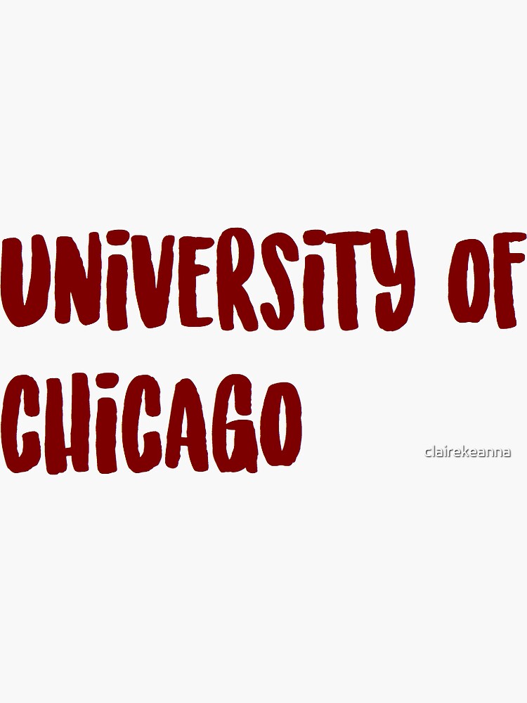 "uchicago" Sticker for Sale by clairekeanna | Redbubble