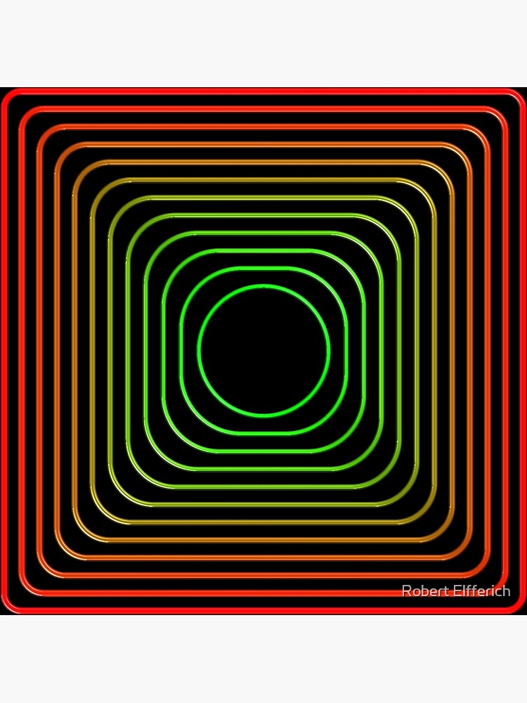 "Rounded squares in red and green" Poster by robelf | Redbubble