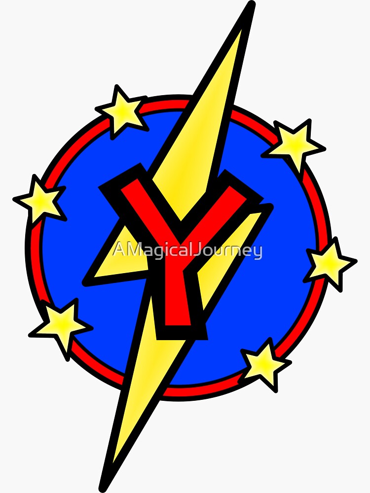 "Cute Little SuperHero Geek - Super Letter Y" Sticker by ...
