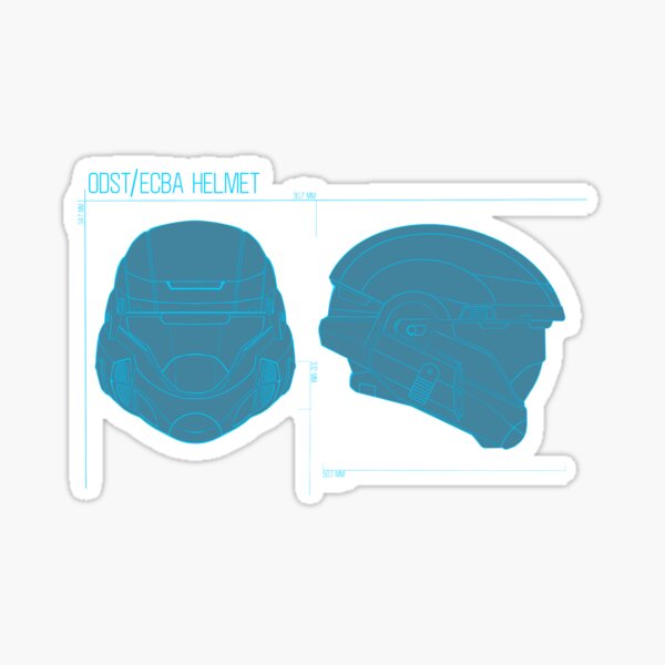 "ODST blueprint full colour print" Sticker for Sale by thefurn99 ...