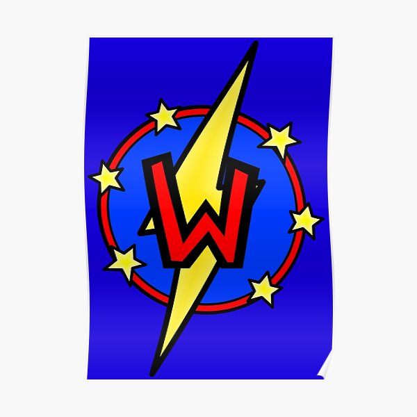 "Cute Little SuperHero Geek - Super Letter W" Poster by AMagicalJourney ...