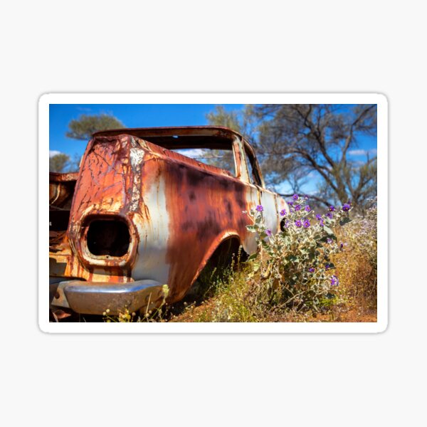 "Rusty White Ute - Western Australia" Sticker for Sale by coastal-west ...