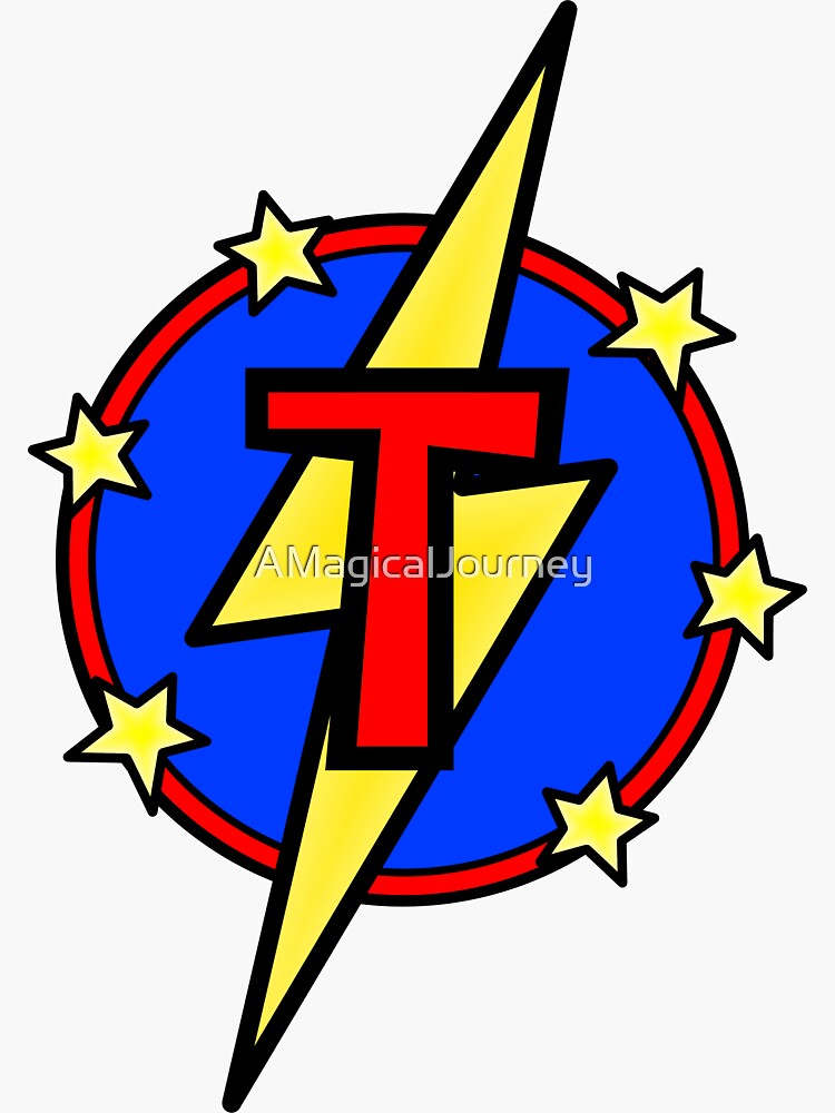 "Cute Little SuperHero Geek - Super Letter T" Sticker by ...
