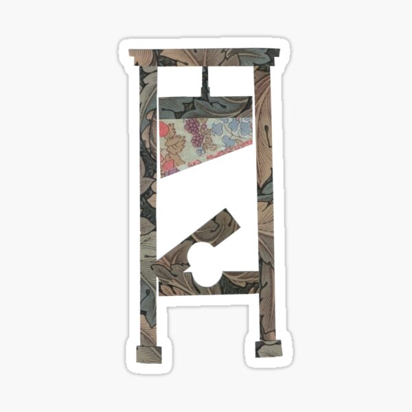 "Floral Guillotine " Sticker for Sale by Inkysloth | Redbubble