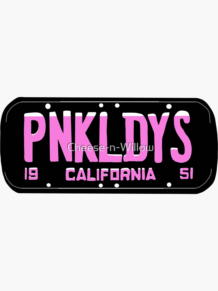 "Rise of the Pink Ladies PNKLDYS licence plate " Sticker for Sale by ...