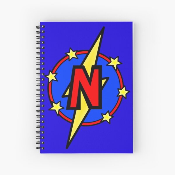"My Cute Little SuperHero Geek - Super Letter N" Spiral Notebook by ...