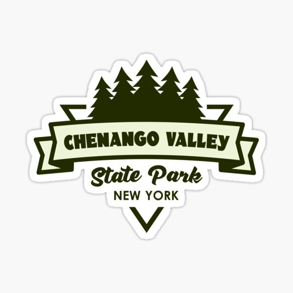 "Chenango Valley State Park New York Trees And Ribbon" Sticker for Sale ...