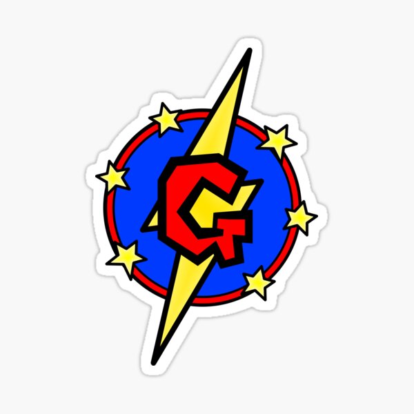 "Cute Little SuperHero Geek - Super Letter G" Sticker for Sale by ...