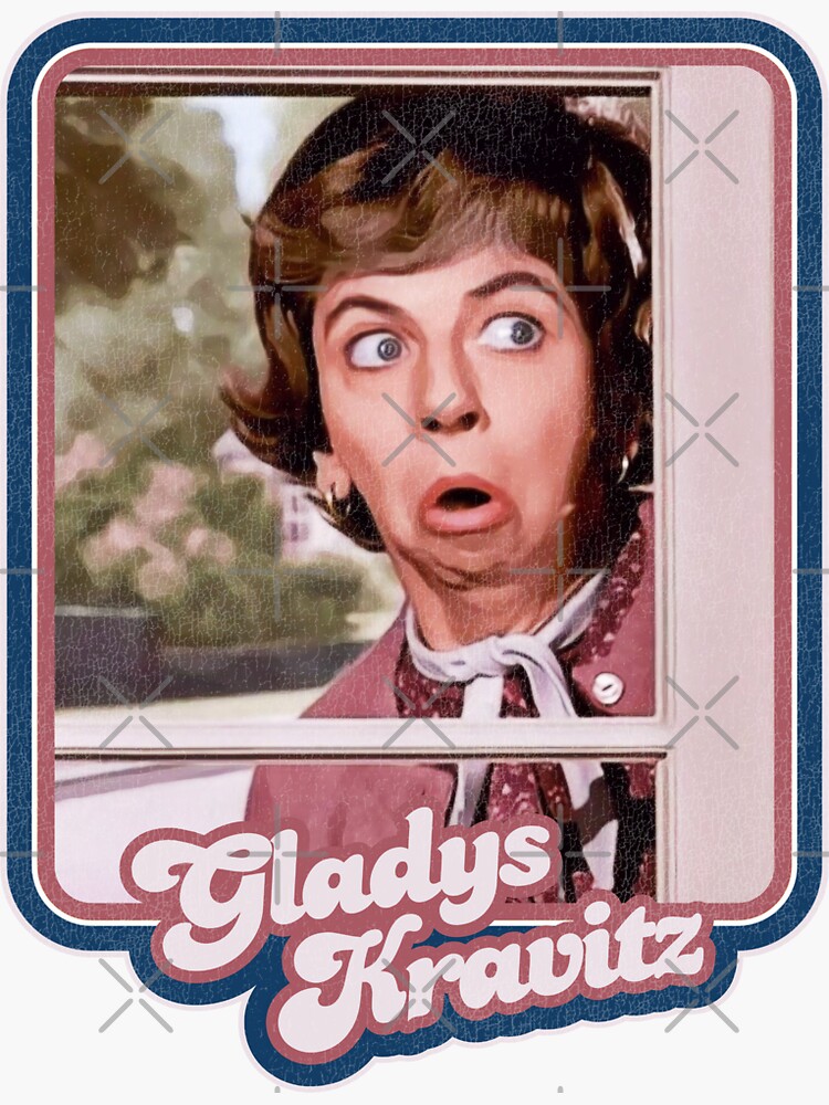 "Ol' Nosy Mrs. Gladys Kravitz" Sticker for Sale by ourkid | Redbubble
