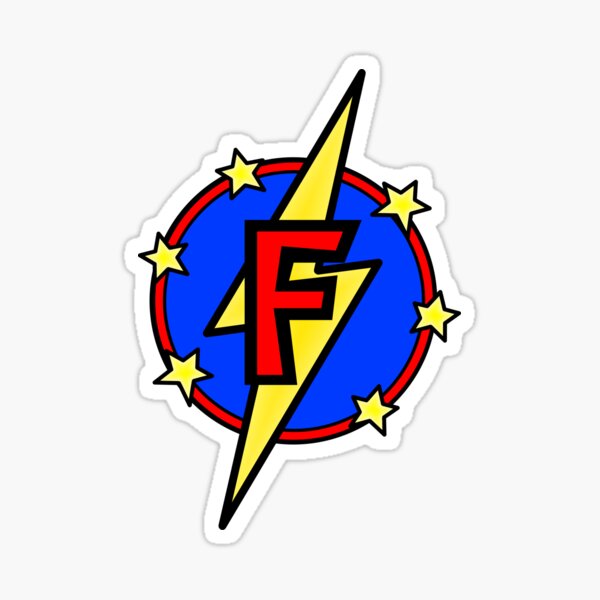 "Cute Little SuperHero Geek - Super Letter F" Sticker for Sale by ...