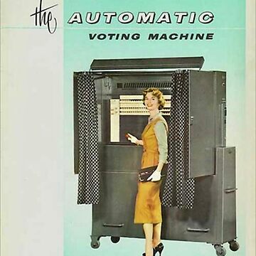 "VINTAGE VOTING MACHINE" Sticker for Sale by Barry Scott Young | Redbubble