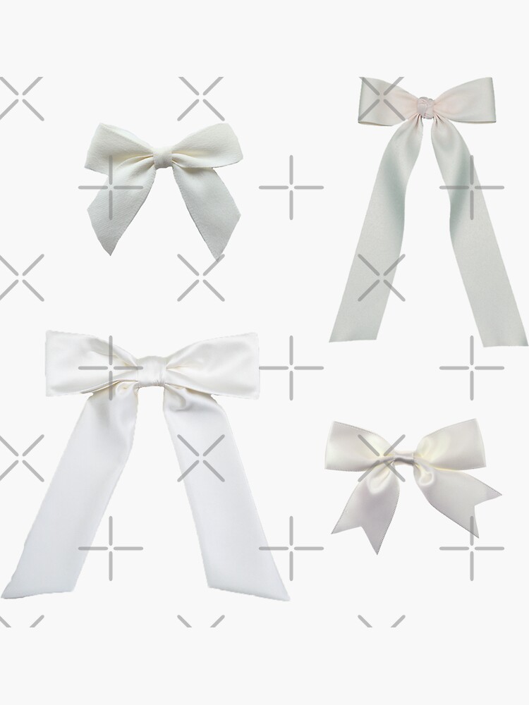 "white bows" Sticker for Sale by verycoolandnice | Redbubble