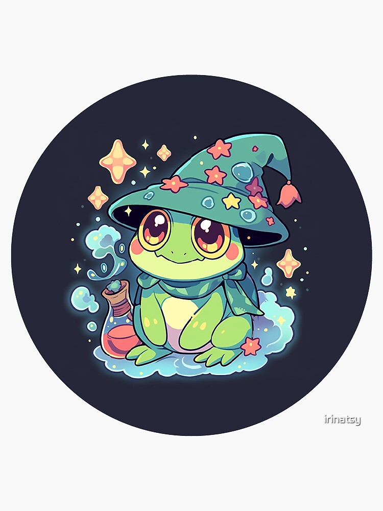 "Cute magic frog" Sticker for Sale by irinatsy | Redbubble